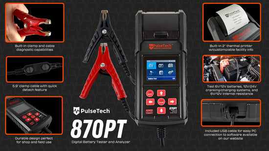 870PT Digital Battery Tester & Analyzer – PulseTech